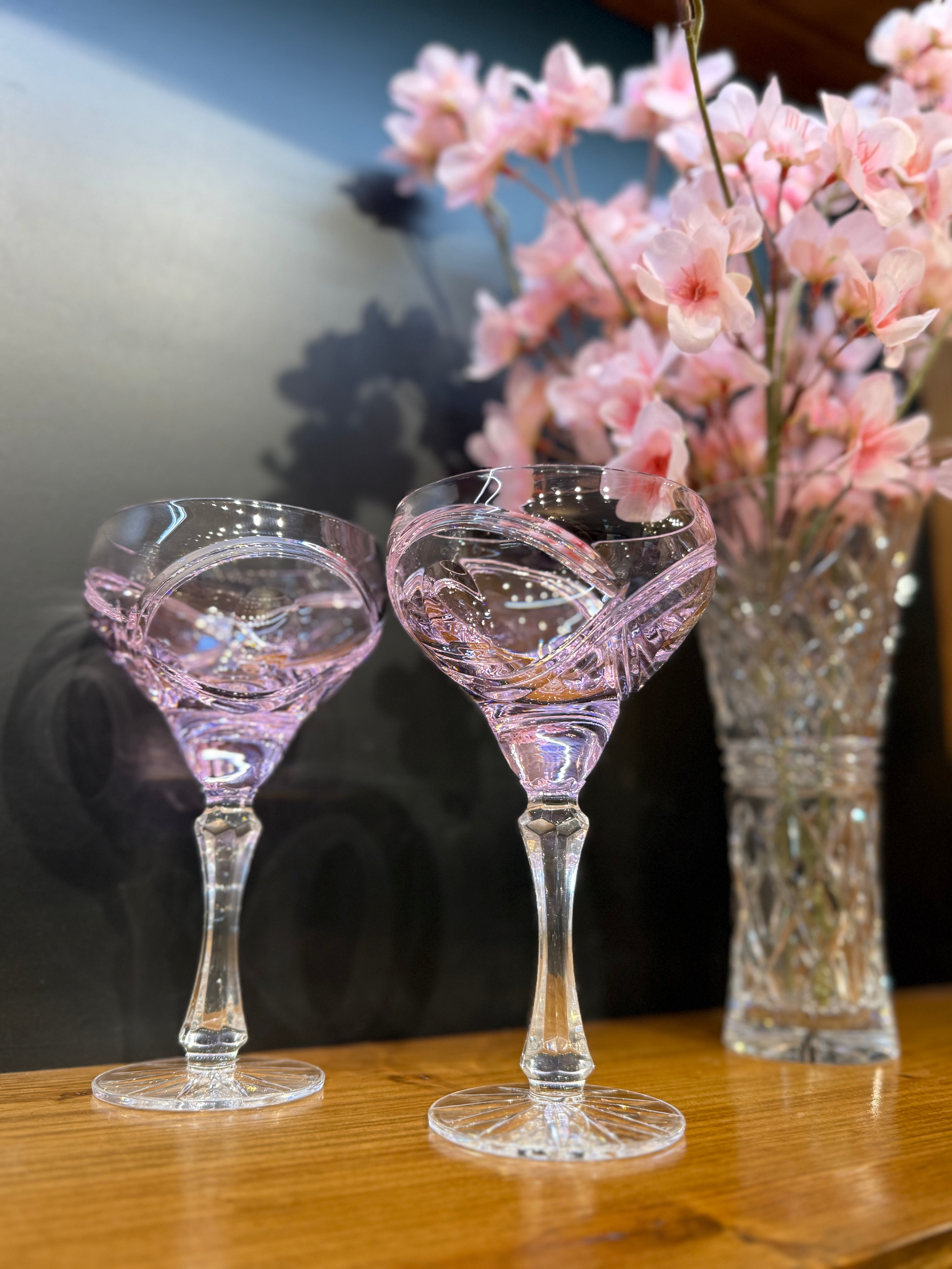 Pink coupes (Pair) – dinglecrystal.ie